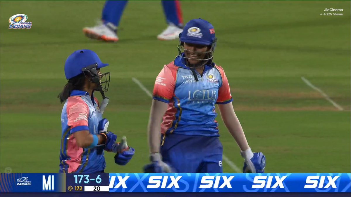 Mumbai Indians needed 5 in 1 ball and Sajeevan Sanjana smashed a six. MI continues their ...