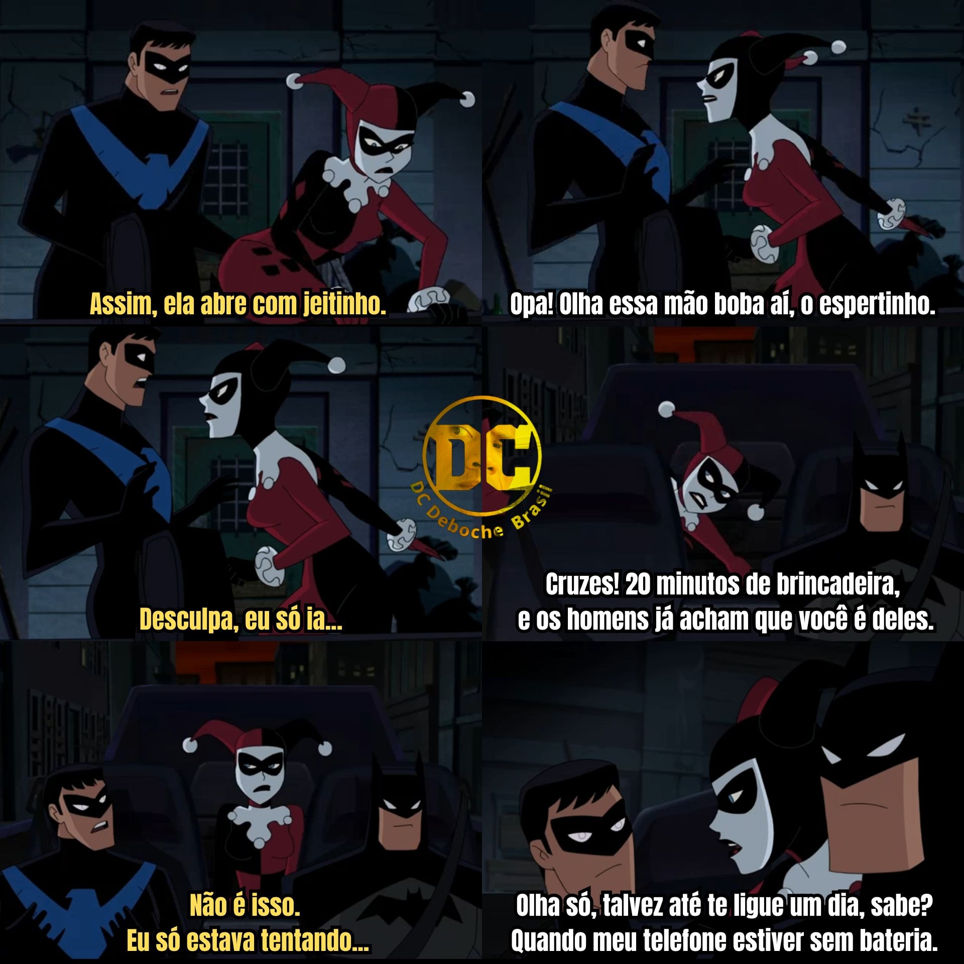 Memes Arlequina DC Deboche Brasil On X: "Batman E Arlequina: Pancadas