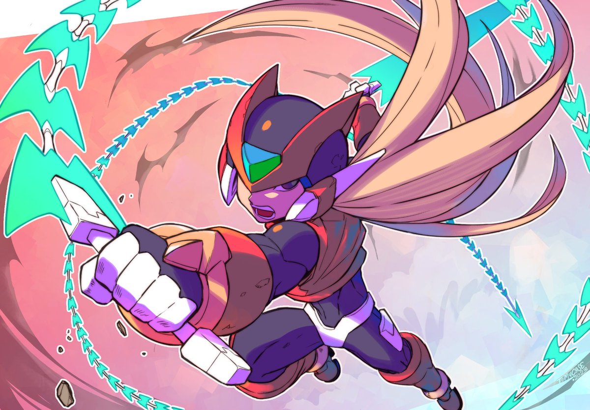 ゼロ(ロックマン) 「Before render // After render 」|Tomycaseのイラスト