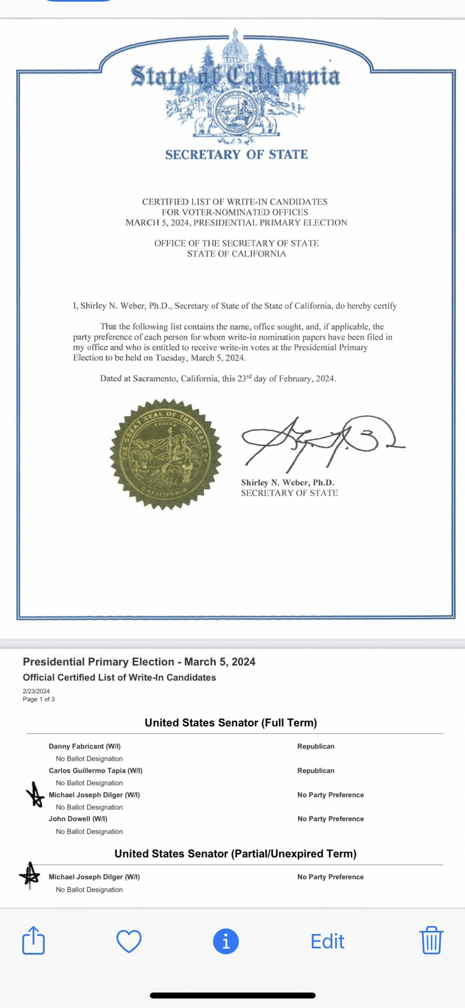 Certificado Eit California