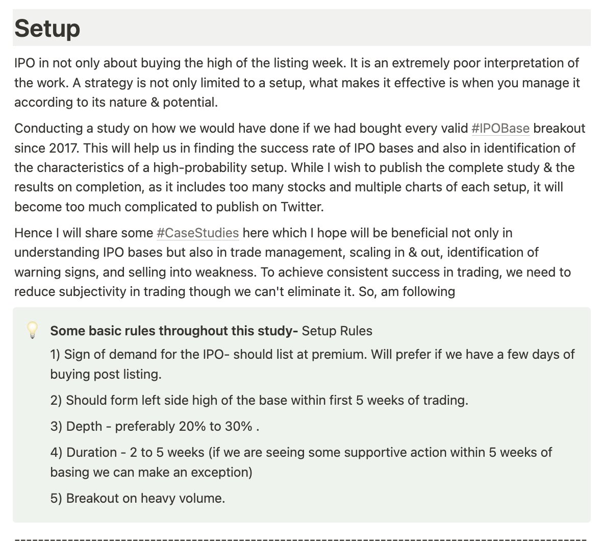 One thing I am observing constantly in my screening. A lot of #IPO ...