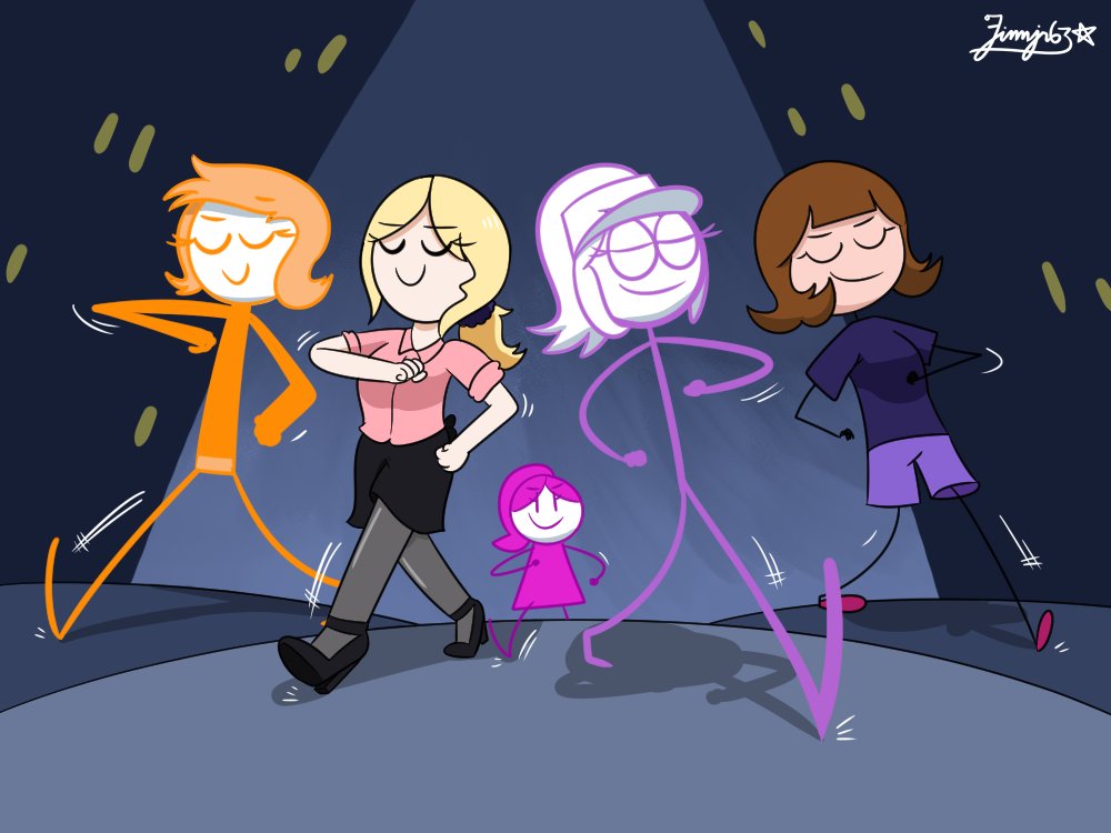 「The girlfriends of Jake, Chris, and thei」|Finnjr63のイラスト