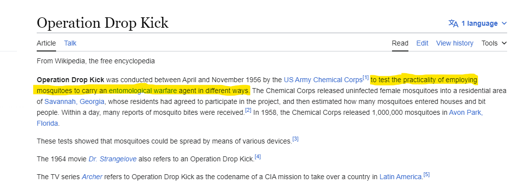 Deep State and Mosquito (Thread) What you are going to read it now is ...