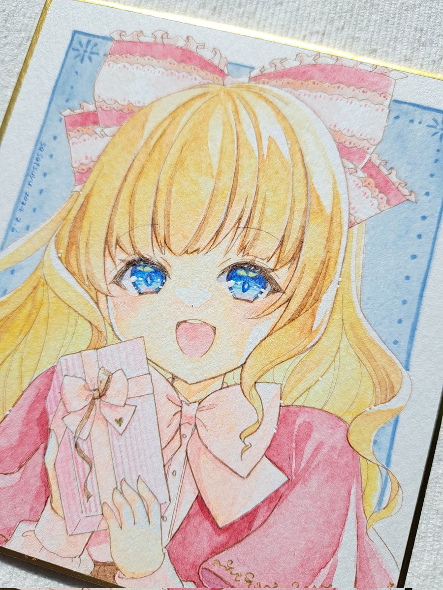 「バレンタインミニ色紙もお迎えなかった作品在庫もどしました 」|ささつゆ🦊5/5【COMITIA144】H28b📚5/6【A40】参加のイラスト