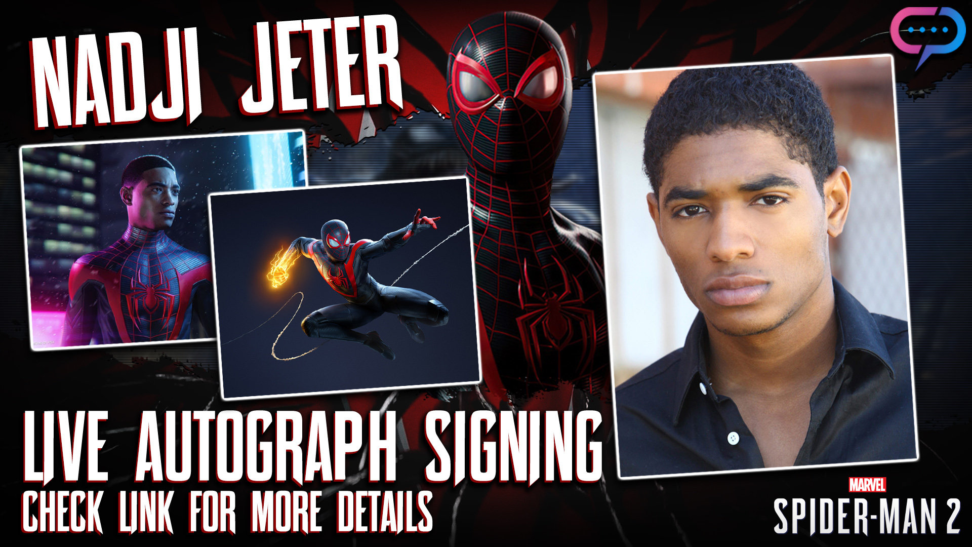 Nadji Jeter Spiderman NADJI JETER * Signed 8x10 Photo * SPIDER MAN
