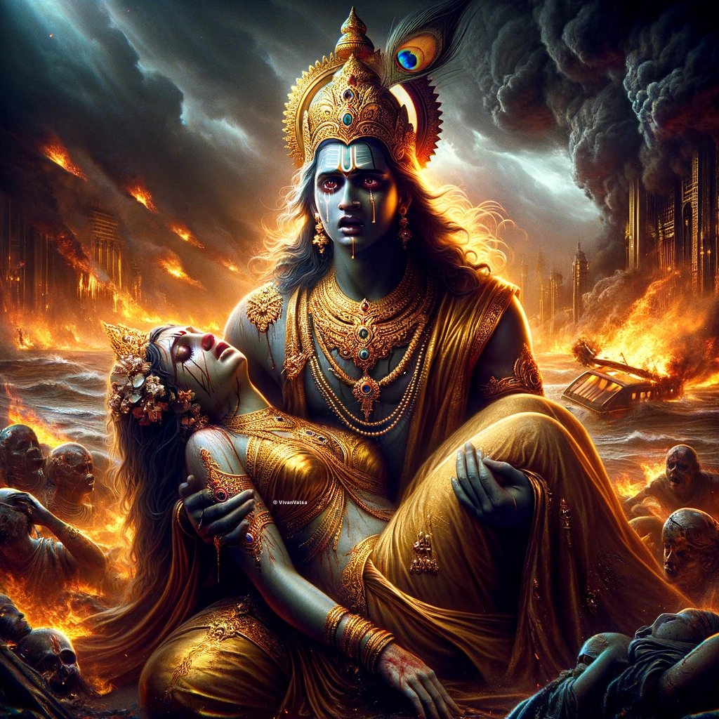 After DEATH of Shri Krishna’s dearest lover Radha, Krishna cried in ...