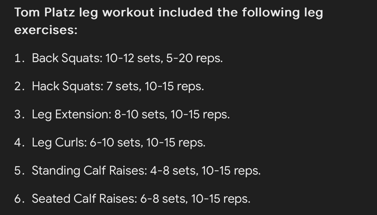 Tom Platz Legs 2024