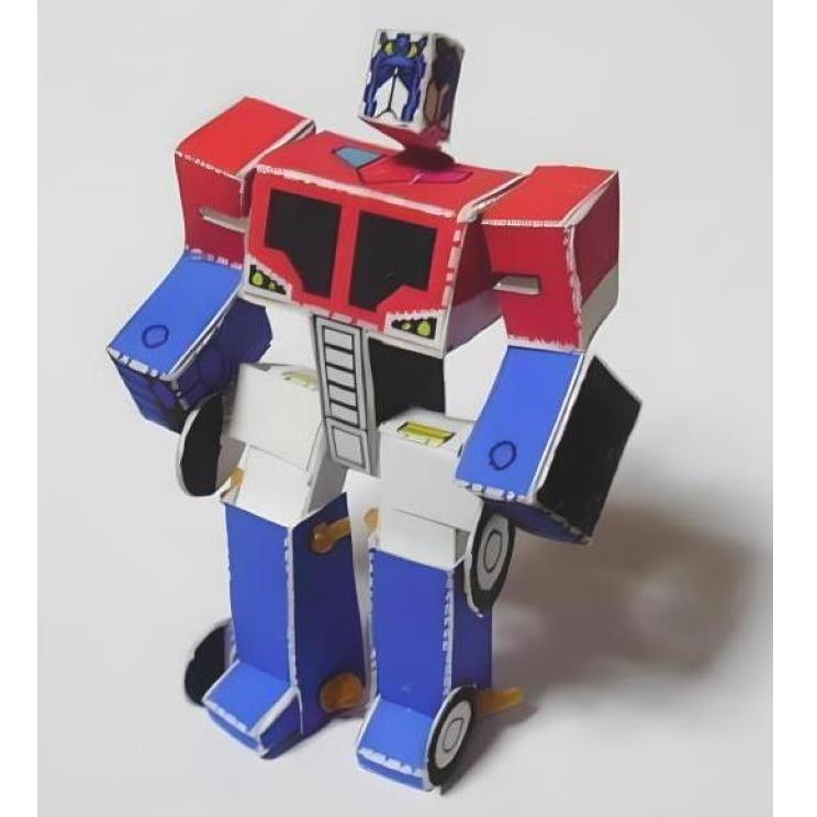Transformers Paper Model Transormable Paper Optimus Prime Template