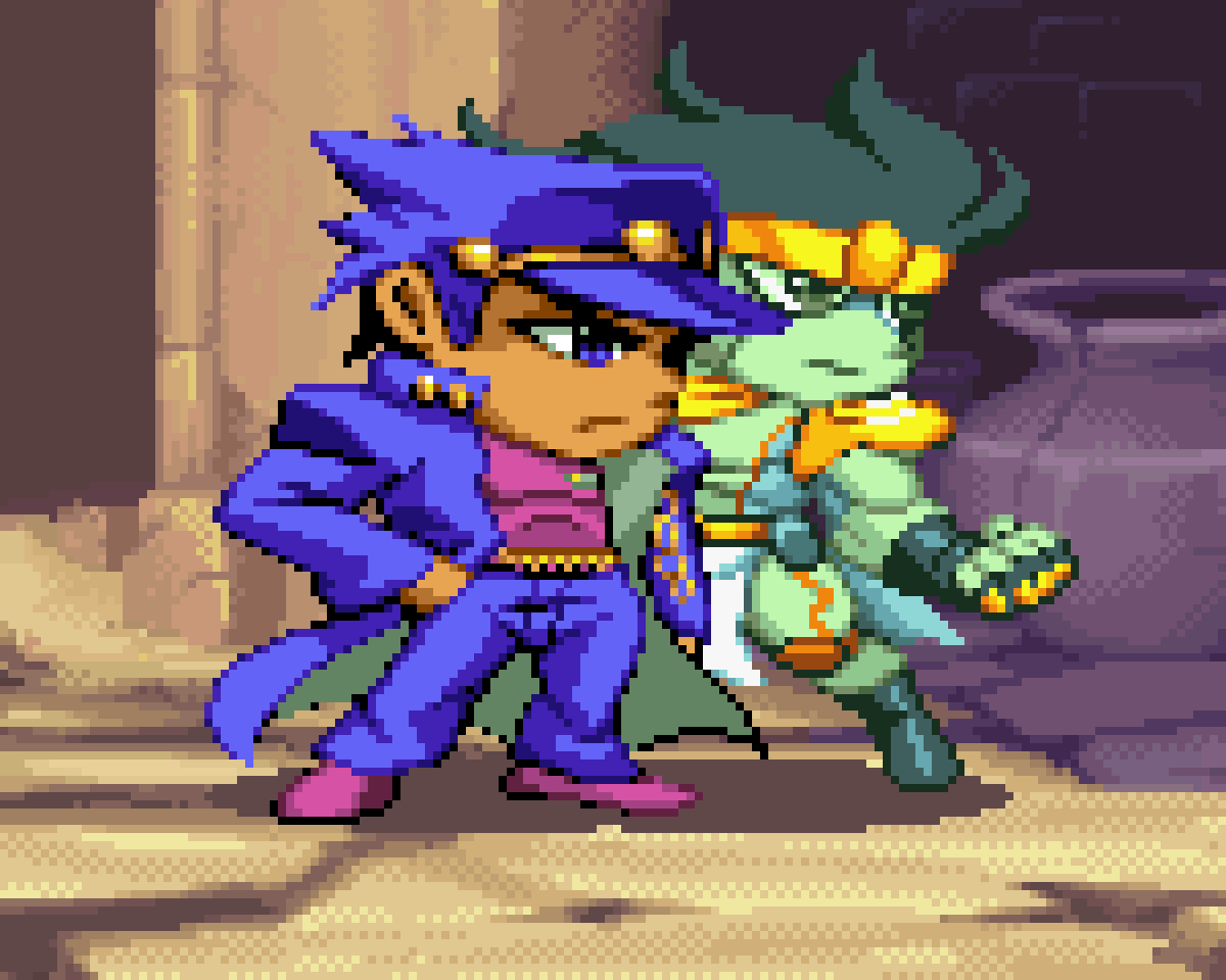 "Good grief..." Jotaro Kujo and Star Platinum on the PF style. There's ...