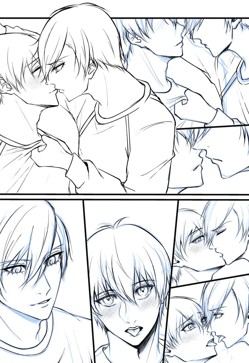 「rnisだらけの1ページ🤤 顔多過ぎてヤバかった😇😇😇 」よしまにす🤨@原稿中の漫画