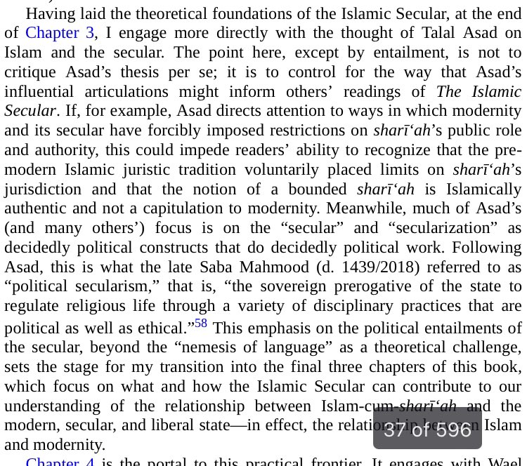 I’ve been asking about this book for 2 years now. The Islamic Secular - Dr. Sherman Jackson ...