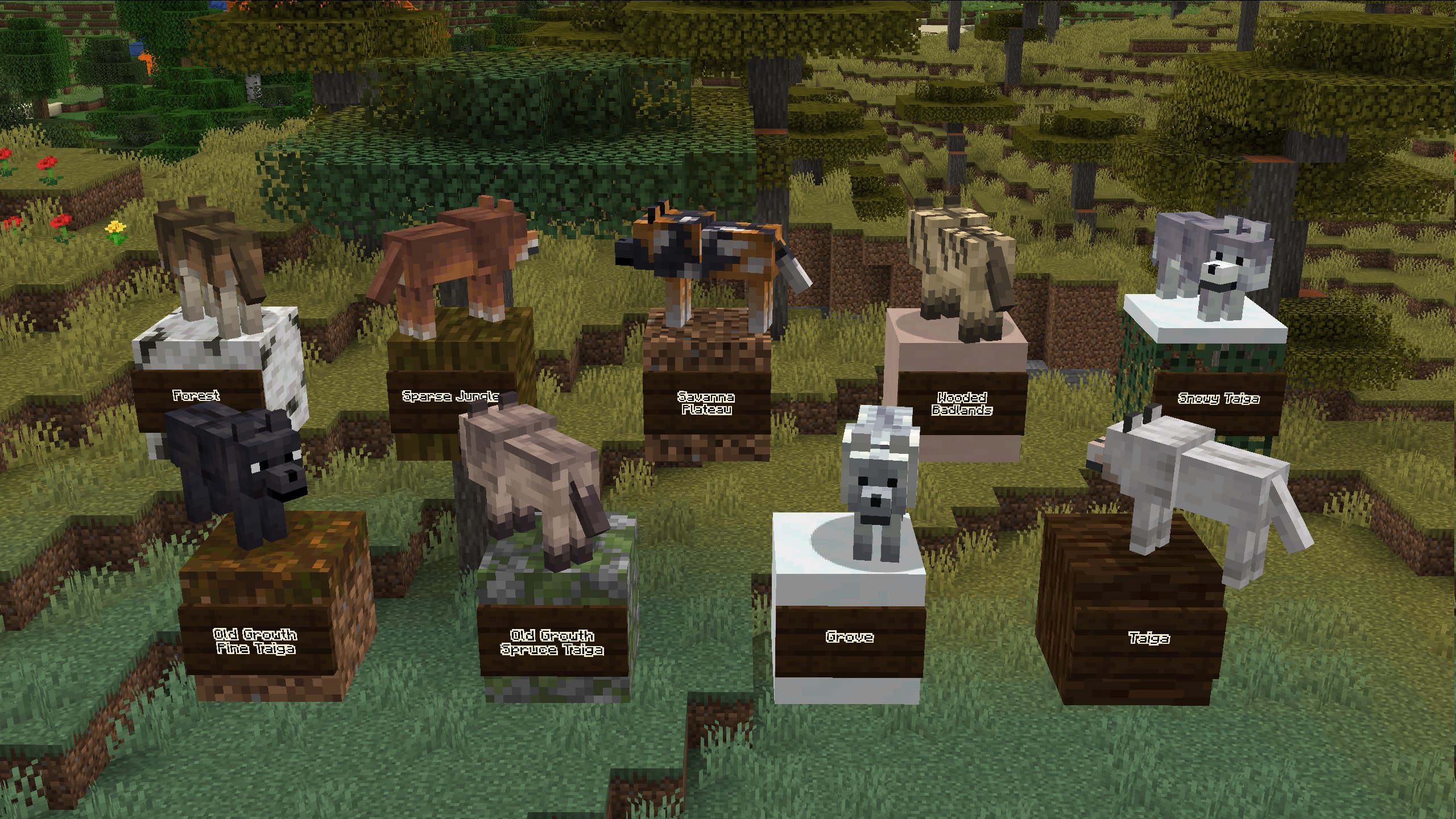 Minecraft Wolf RaysWorks On X: "Each New Minecraft Wolf Types Compared