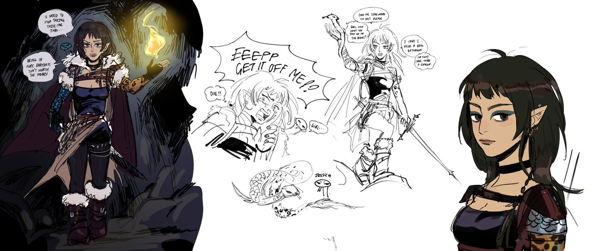 「did a dnd/race quiz with friends and i got halfelf ranger/pa」yello🍎🥕 ...