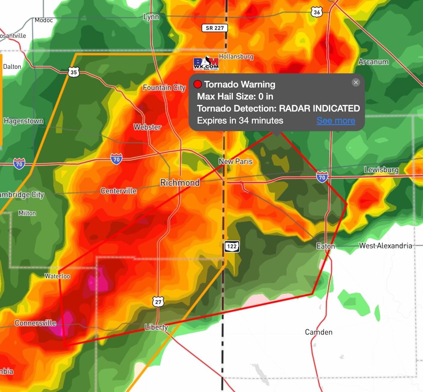 Tornado Warning Radar Possible Tornado In Southeastern New York State