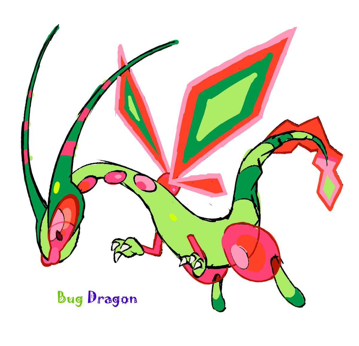 「mega flygon sketchy concept 」|julien COMMS OPEN!のイラスト