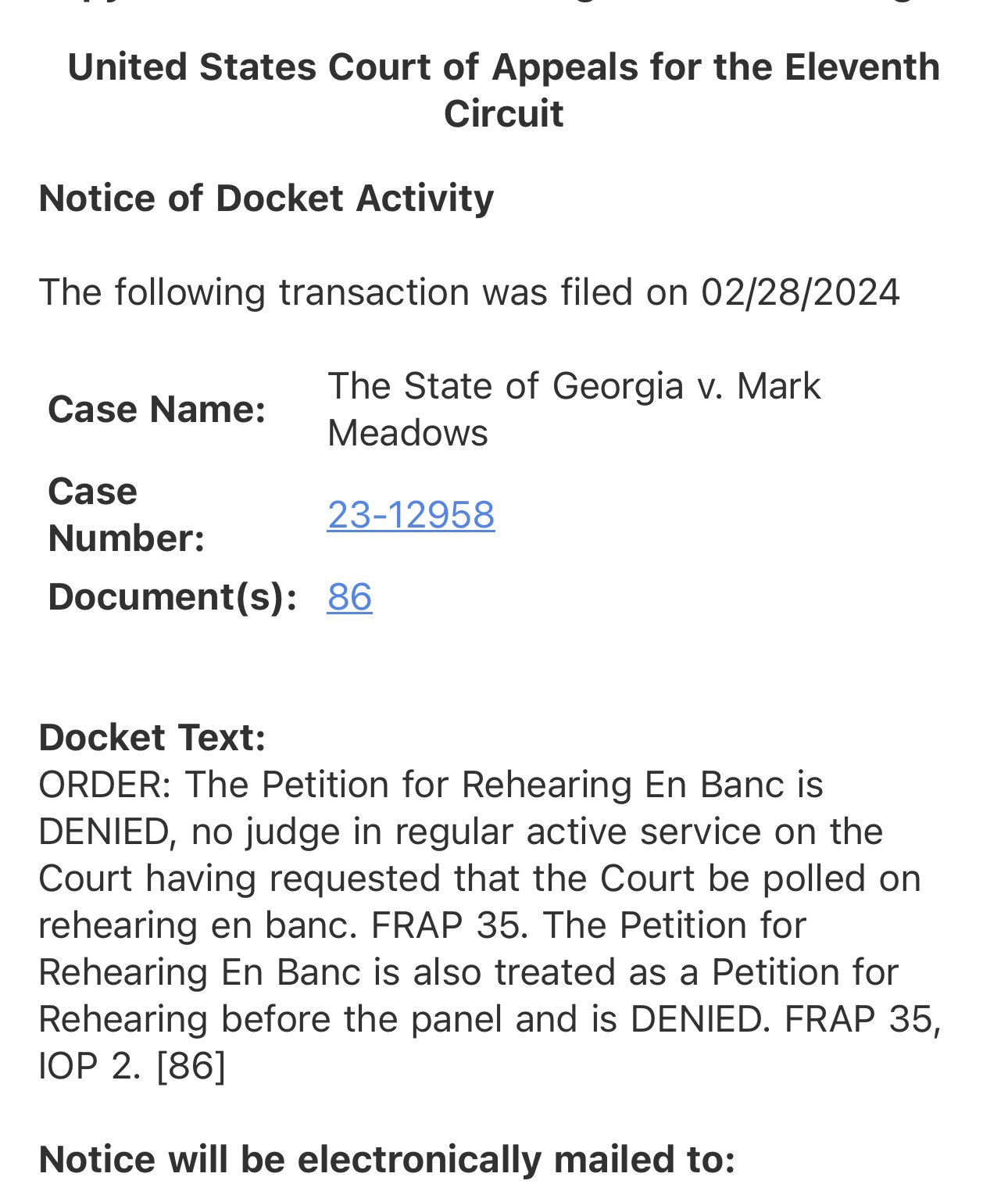 United States Eleventh Circuit Court Of Appeals 11th Circuit Court Of