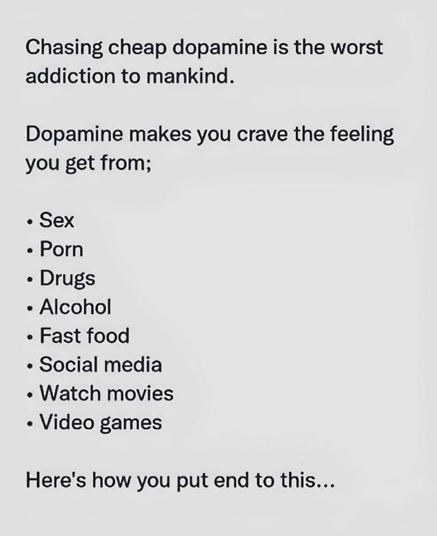 Cheap Dopamine is a ticket to depression. 5 Steps to Reset Your Brain’s ...