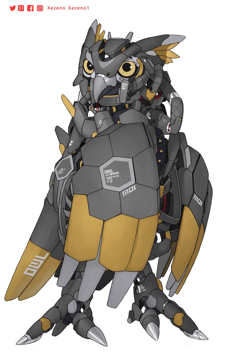 「Mech Owl 」|Marcus Hiiのイラスト