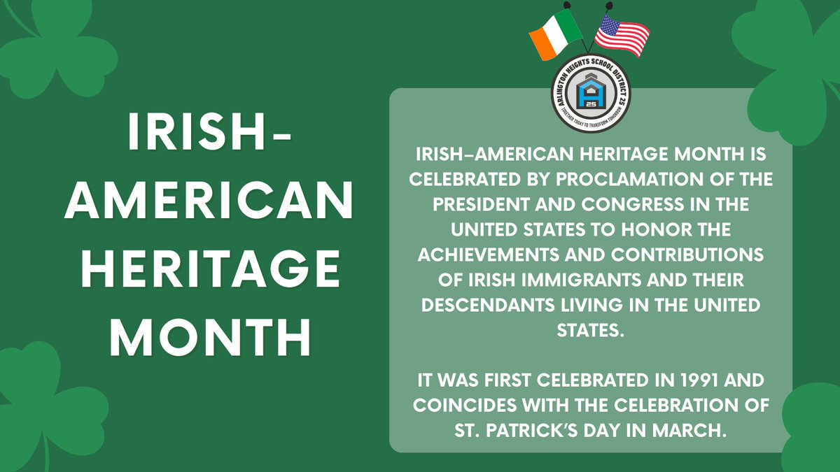 Irish American Heritage Month