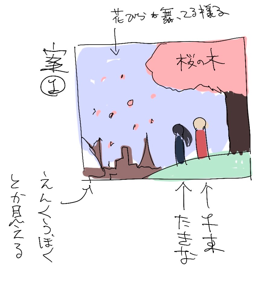 「春っぽいラフを四枚描いた! どれか完成させます🌸 #さいとうなおきのお絵描きドリル1日目 #リコリコ 」卯屋 悠 c106（土）東G13bの漫画