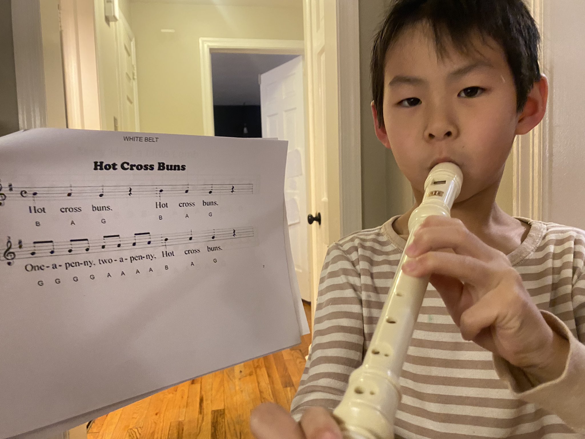 Recorder Songs Hot Cross Buns