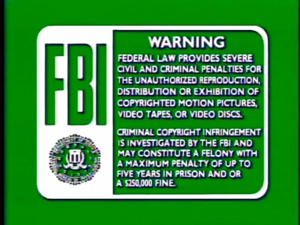 Fbi Warning Logo Blue The FBI Anti Piracy Warning Announces The