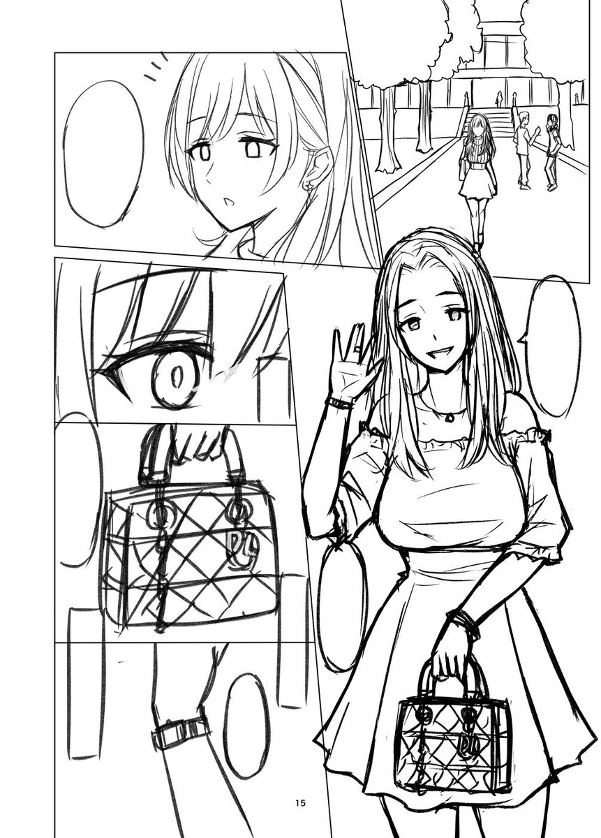 「憧れのあの娘はパパ活女子 p14-p15完成(*'ω`*) パパ活に向けてのストーリーパート 」neginegio🔞の漫画