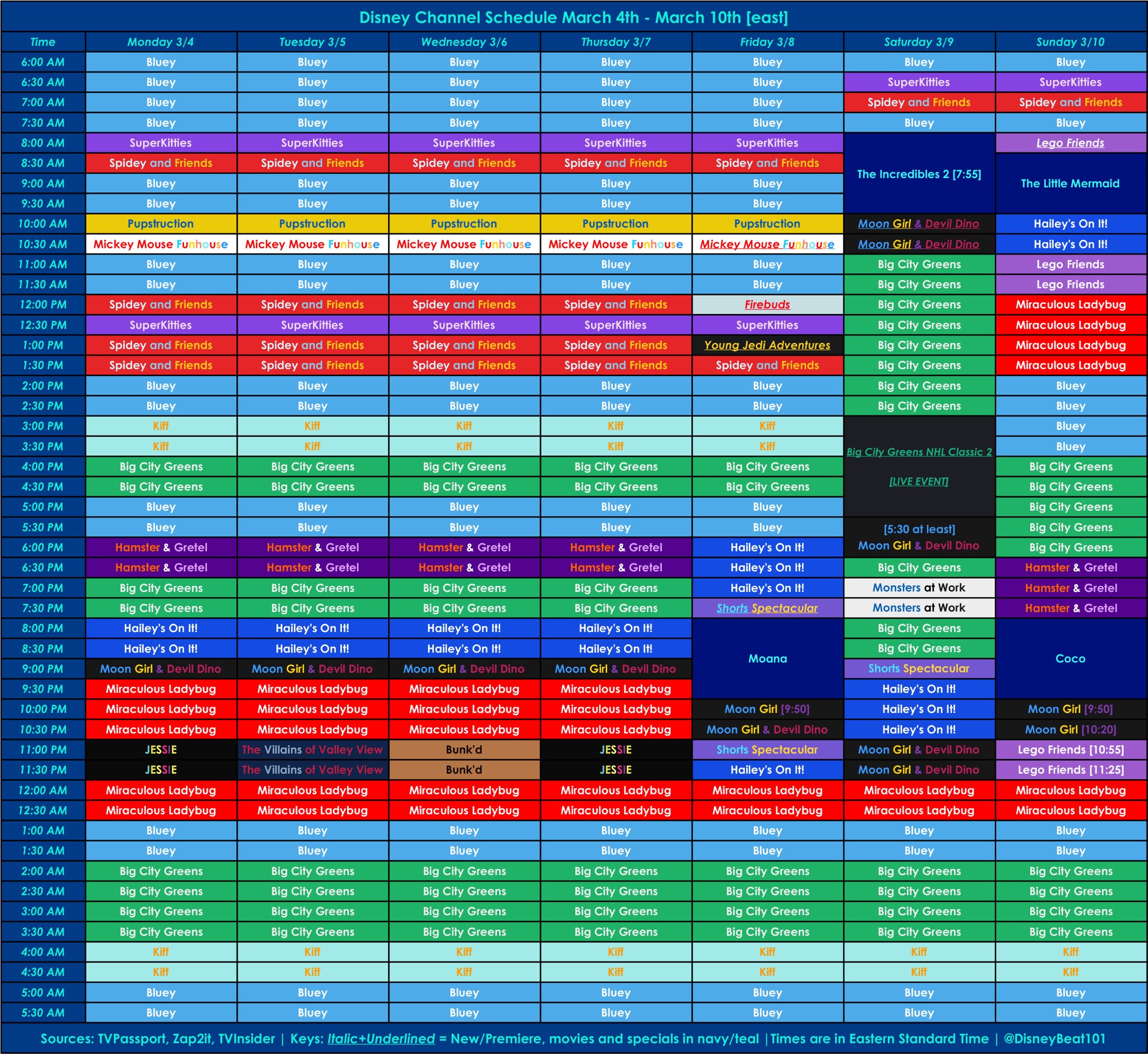 Disney Channel East Schedule Disney Channel's Schedule For December