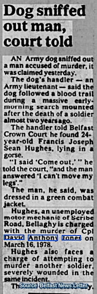 #OnThisDay in 1978 the IRA murdered David Jones, 23. soldier fatally ...