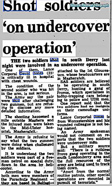 #OnThisDay in 1978 the IRA murdered David Jones, 23. soldier fatally ...