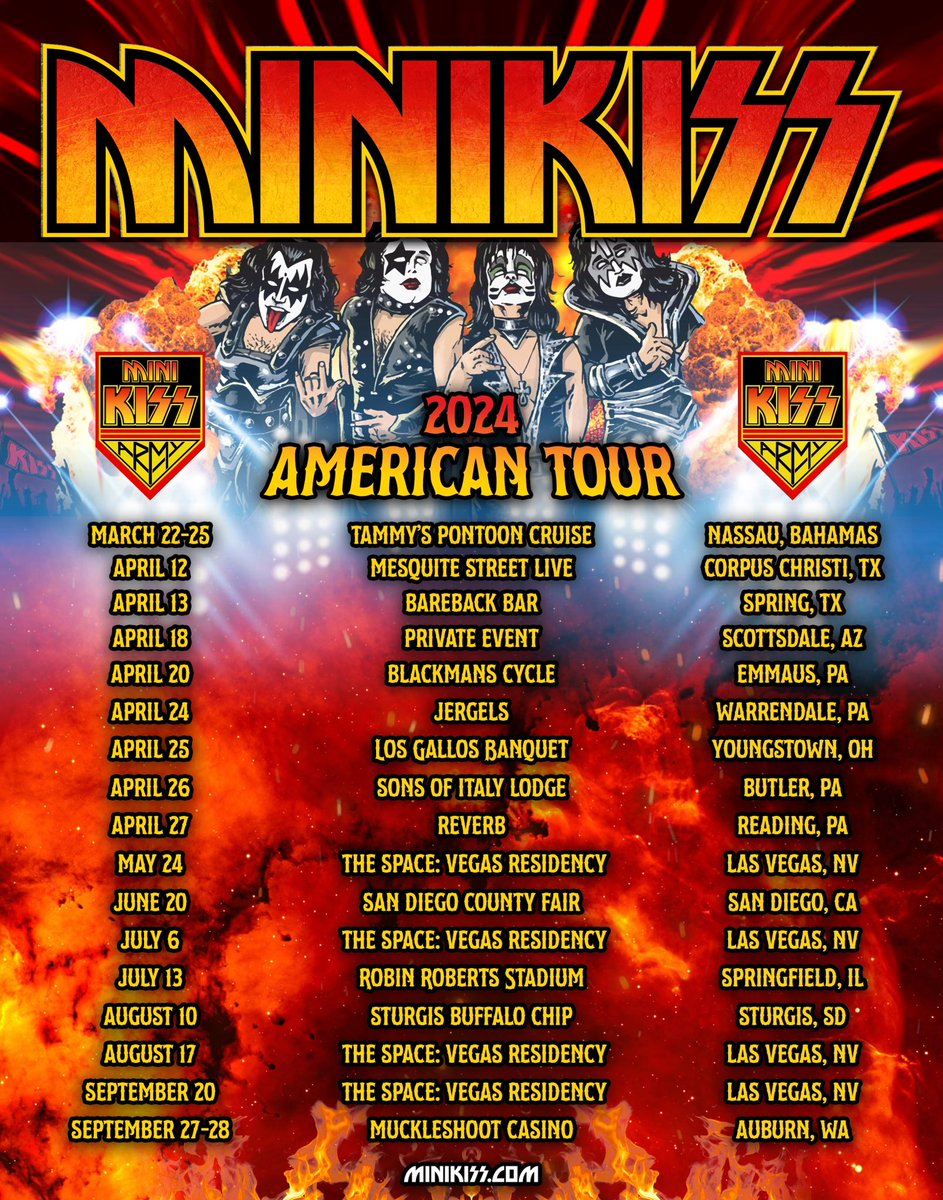 Mini Kiss Band Members Entire KISS Band To Attend Mini Golf Opening