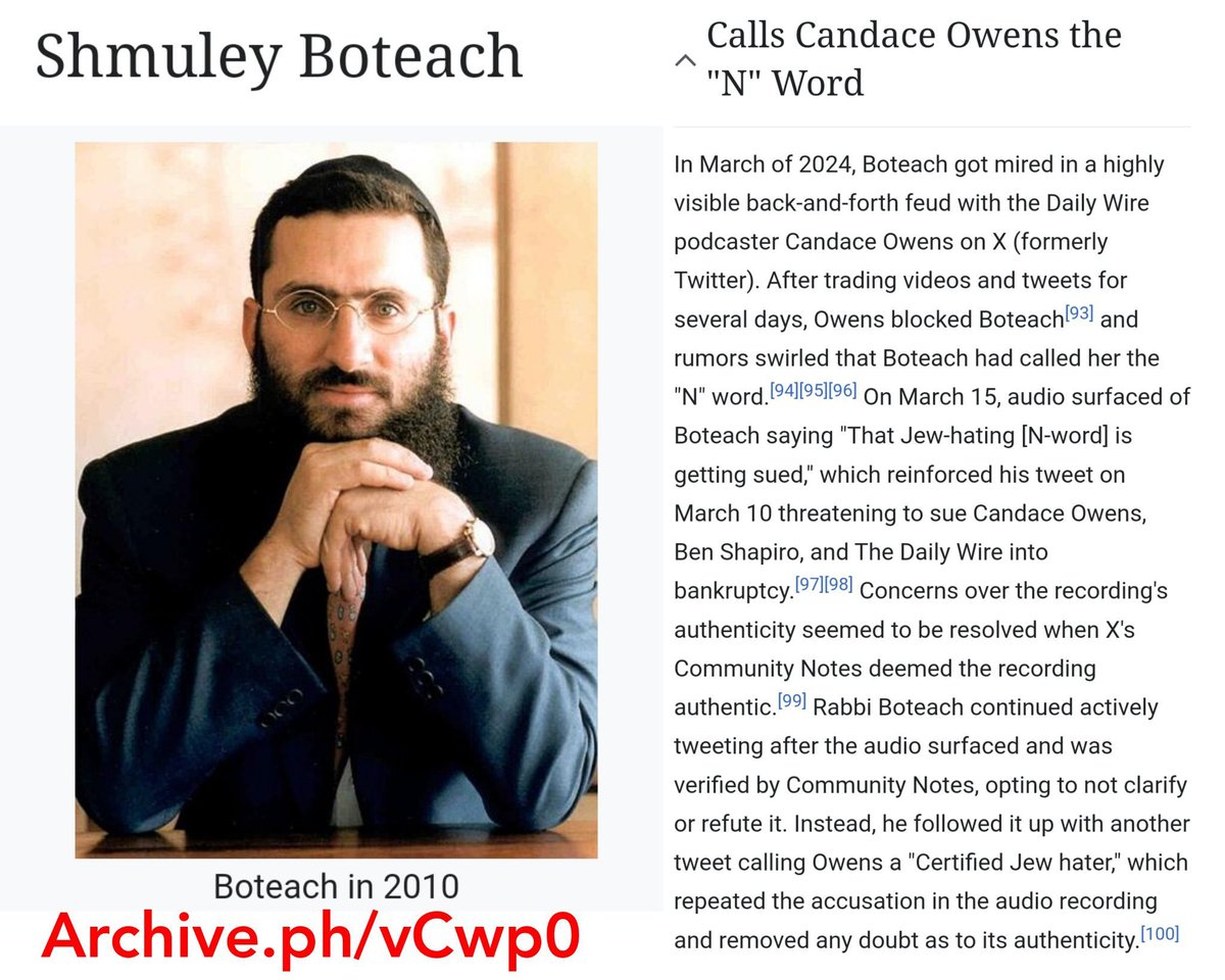 🧵 ️1/ CONFIRMED? RABBI SHMULEY BOTEACH CALLS CANDACE OWENS THE 'N' WORD ...
