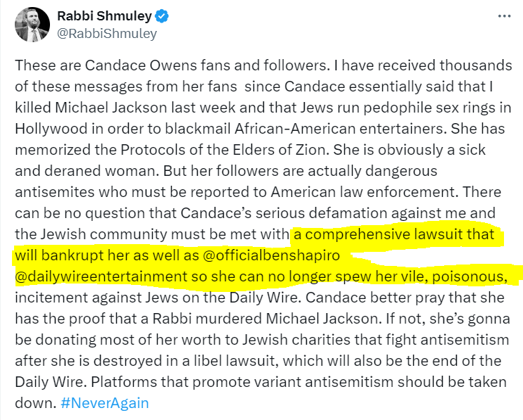 🧵 ️1/ CONFIRMED? RABBI SHMULEY BOTEACH CALLS CANDACE OWENS THE 'N' WORD ...