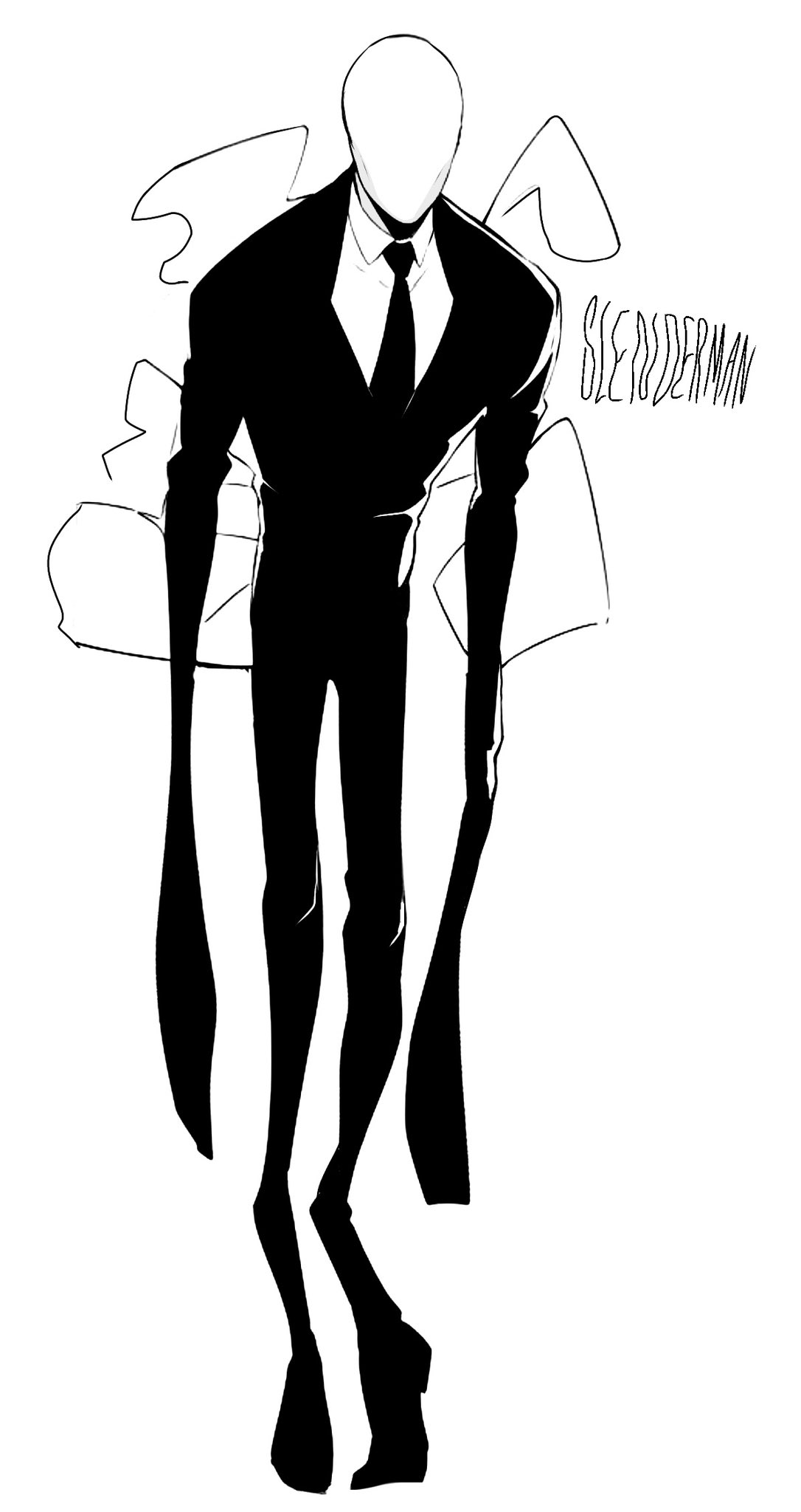 Easy Slender Man Drawings