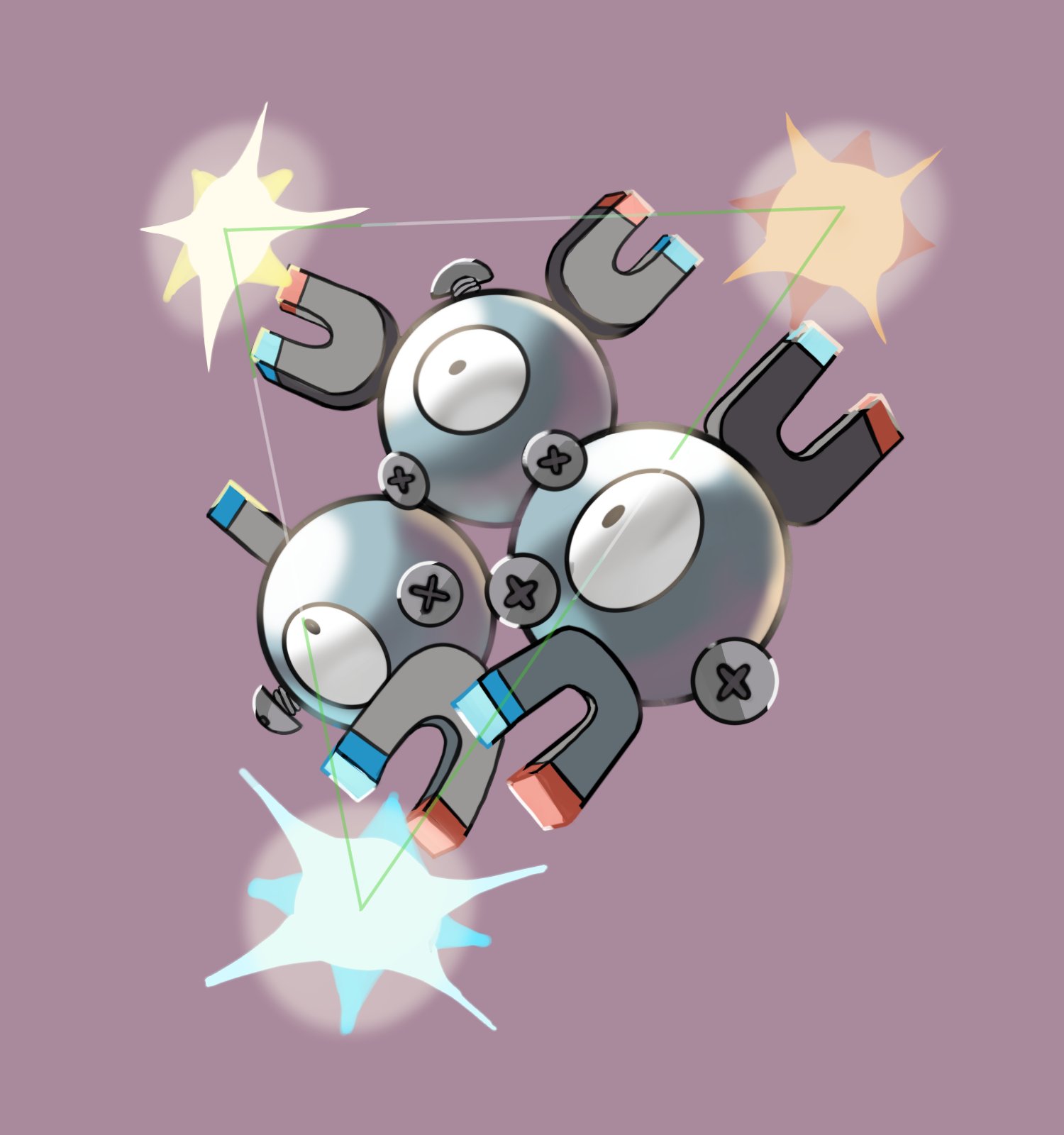 Magneton Pokemon Wallpaper Download Minimalist Magneton (Pokémon)