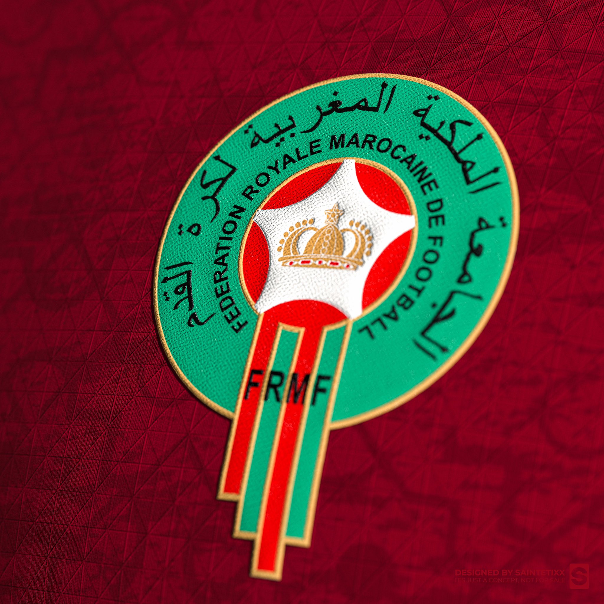 Football Maroc Logo Morocco Football Team Home Jersey 2023 2024 New