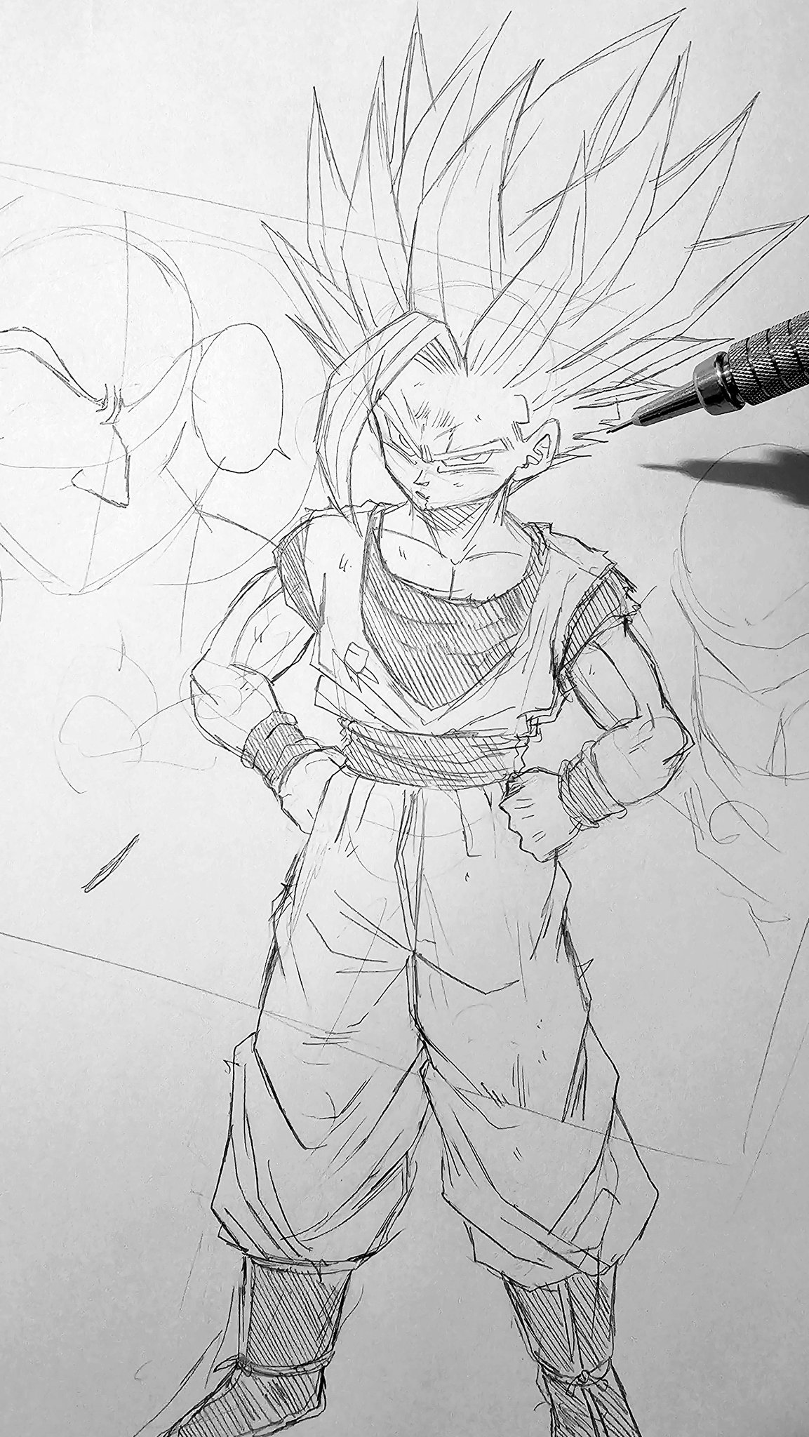 Gohan Super Saiyan 2 Drawing