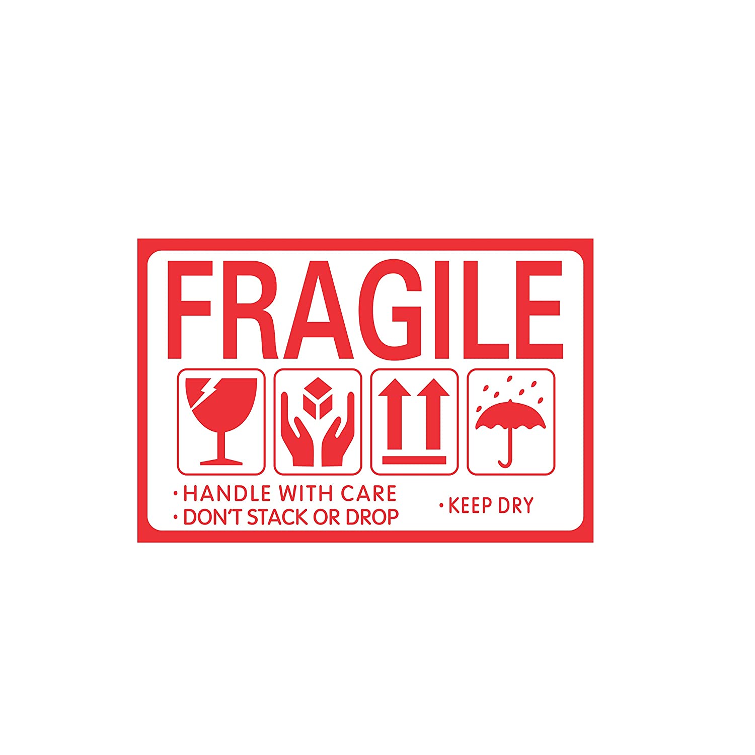 Glass Handle With Care Sticker Fragile Labels Printable