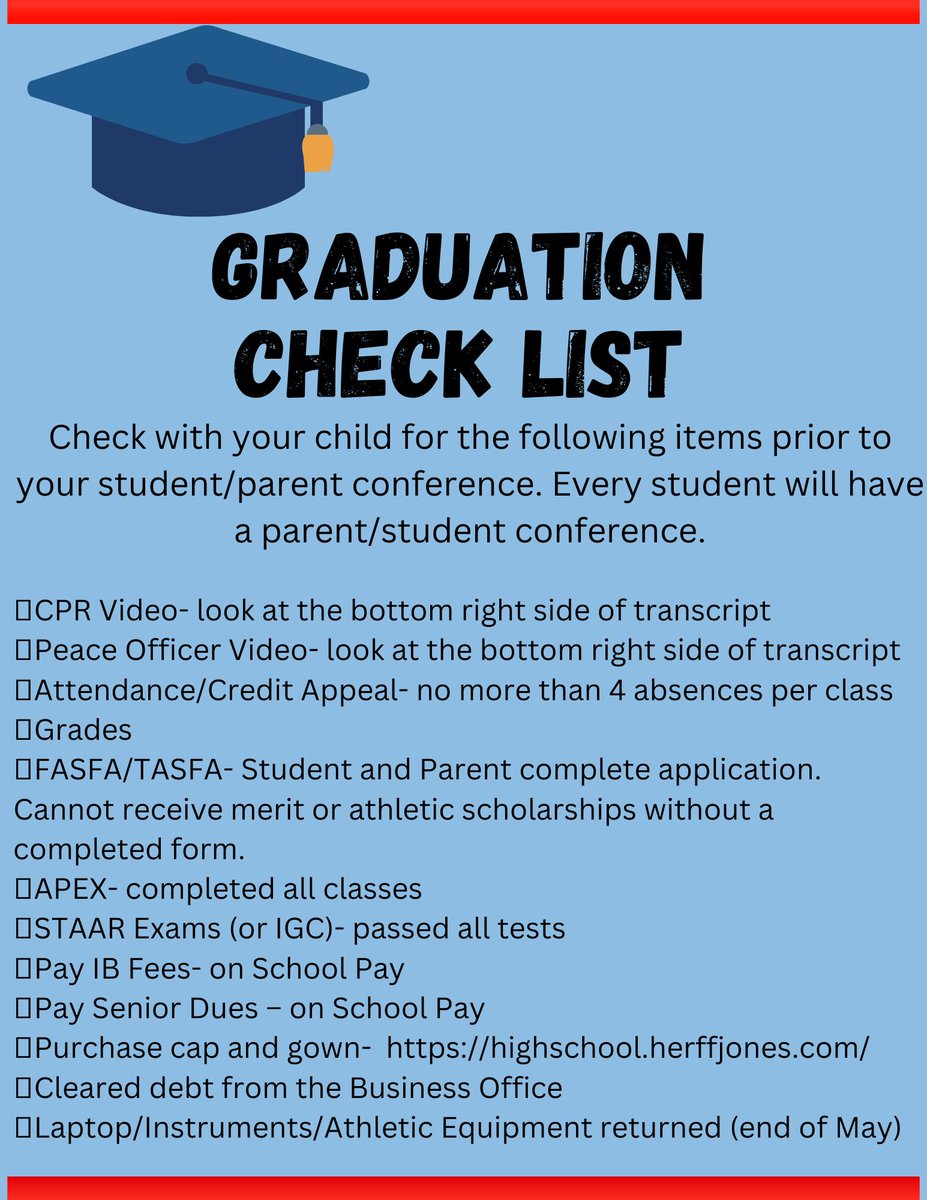 Graduation Checklist Senior Year Hi School Graduates Guide To A