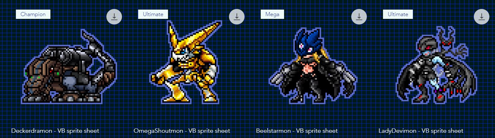 Omegashoutmon Sprite 3D Models From Digimon Linkz (and By Extension