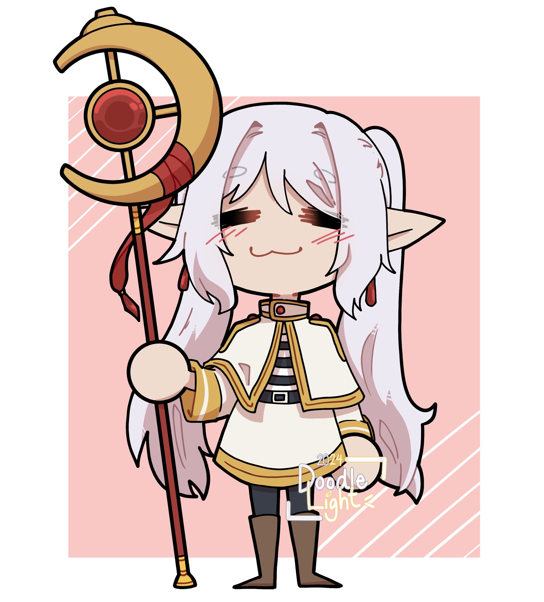 Enkle Chibi Frisyrer Frieren フリーレン 芙莉莲 Chibi Figure By