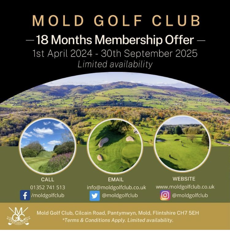Mold Golf Club Logo Mold | North Wales Golf Breaks