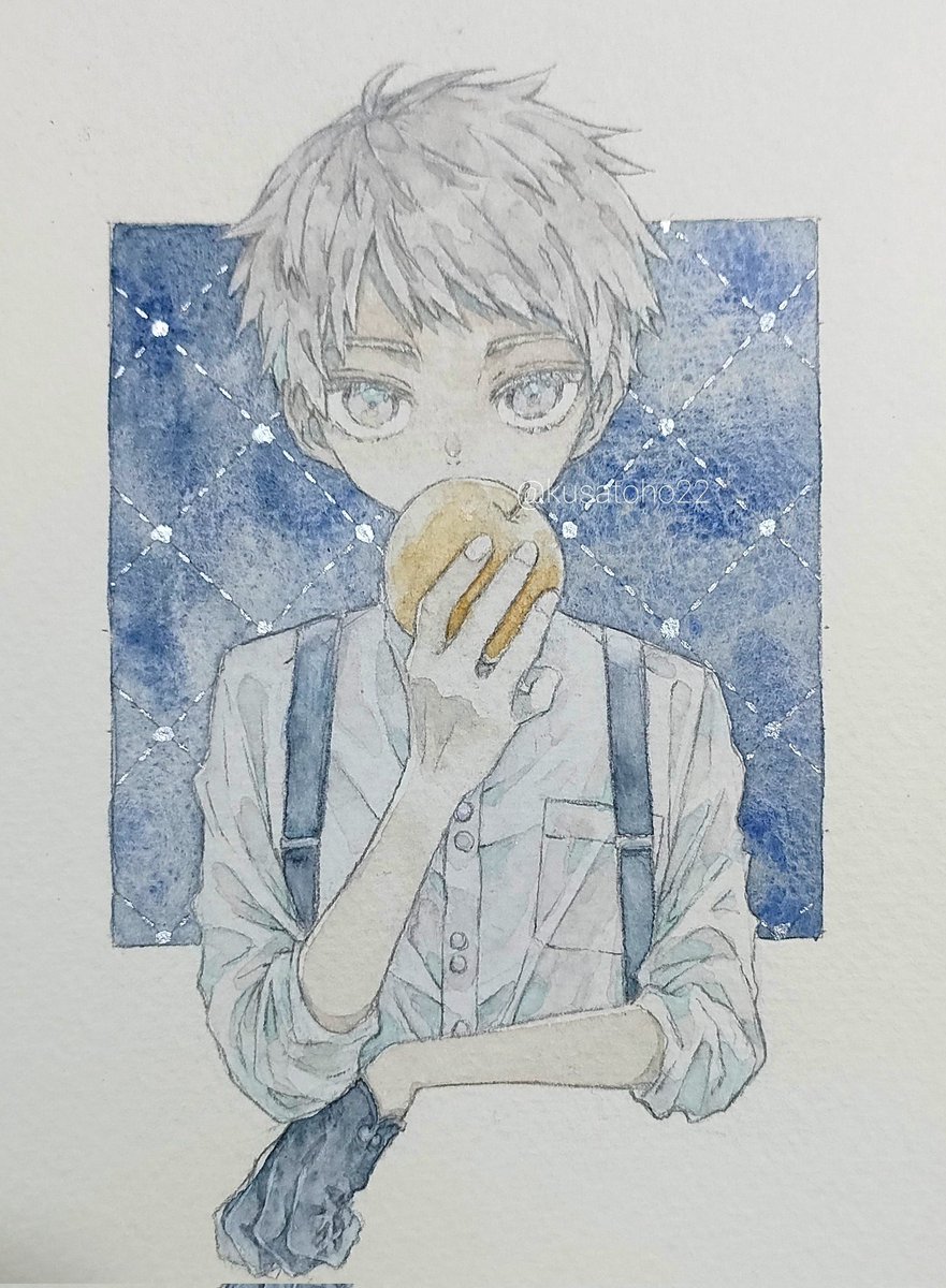 作風が気に入ったらフォローしてください透明水彩で描いてますよろしくお願いします」|檸(ねい)のイラスト