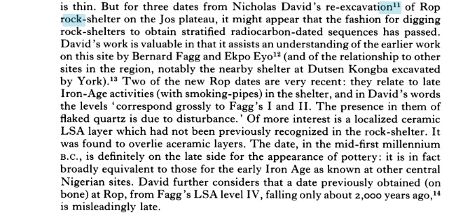 Rop rock shelter in the Jos Plateau of Nigeria, not far from Nok ...