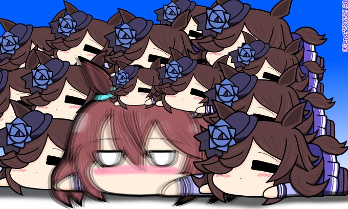 「rice shower (umamusume) blue rose」Fan Art(Latest)