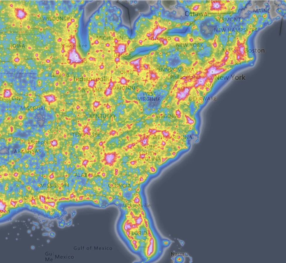 Light Pollution Map Florida
