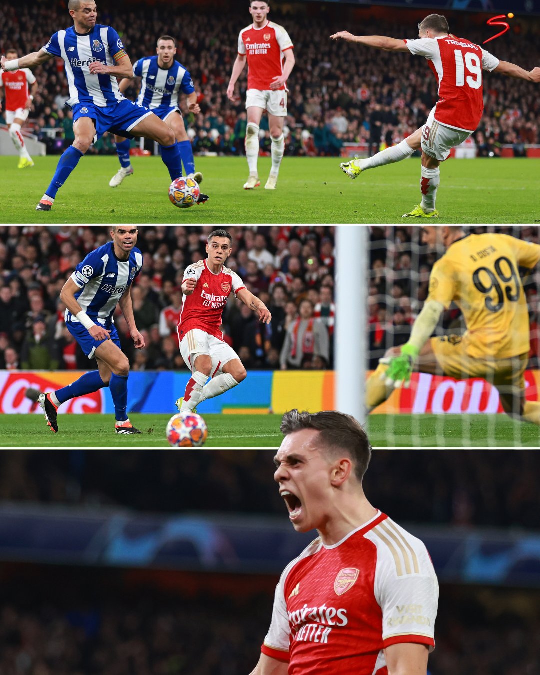 SuperSport Football on X The key moment from the first half in three pictures Arsenal are level on aggregate with 45 minutes to play Stream UCL live https t TesYUfo62x