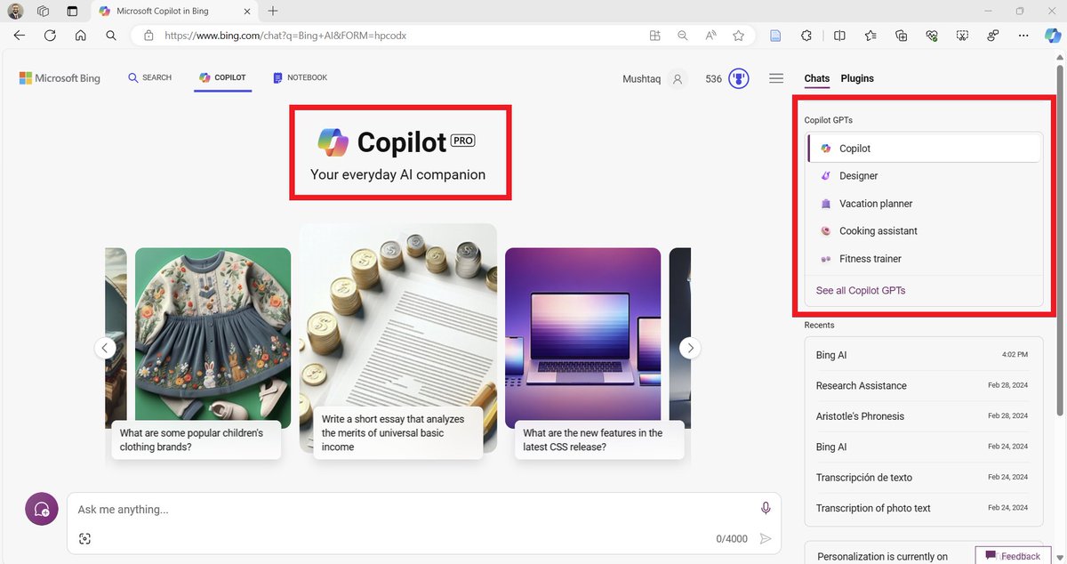 With Microsoft Copilot Pro, you can now create custom Copilot GPTs. You can share custom ...