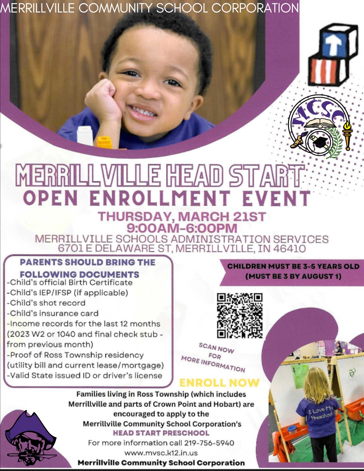 Preschool Open Enrollment Flyer Pre School Open House Enrollment Event
