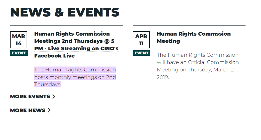 Human Rights Commission | Documenters.org